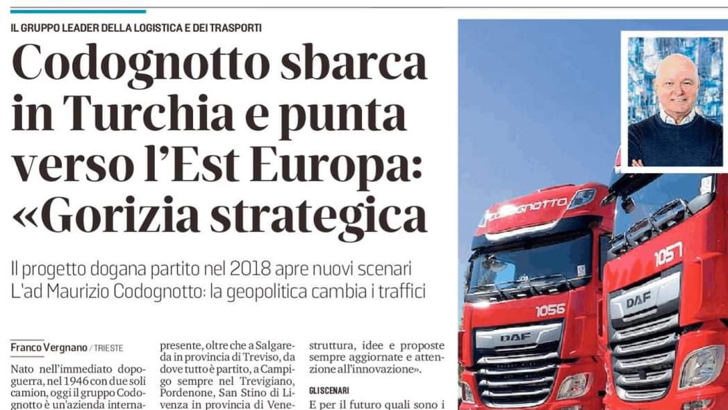 Logistica. Gorizia strategica con la Codognotto – Andrea Tomasella